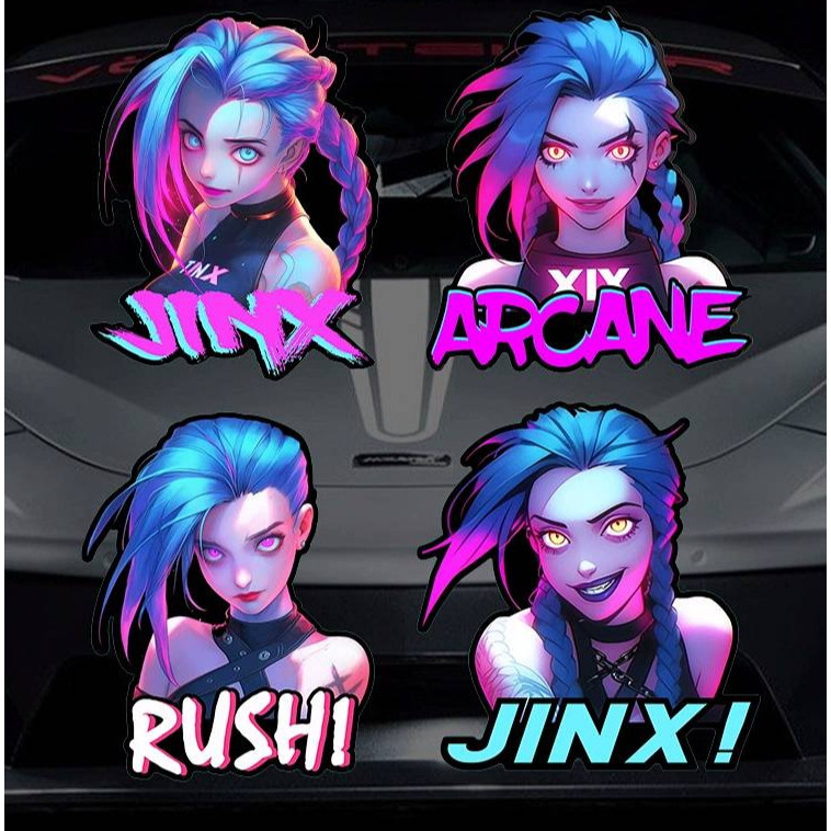 Jinx Car Body Reflective Stickers Electric Motorcycle Scratch Cover ...