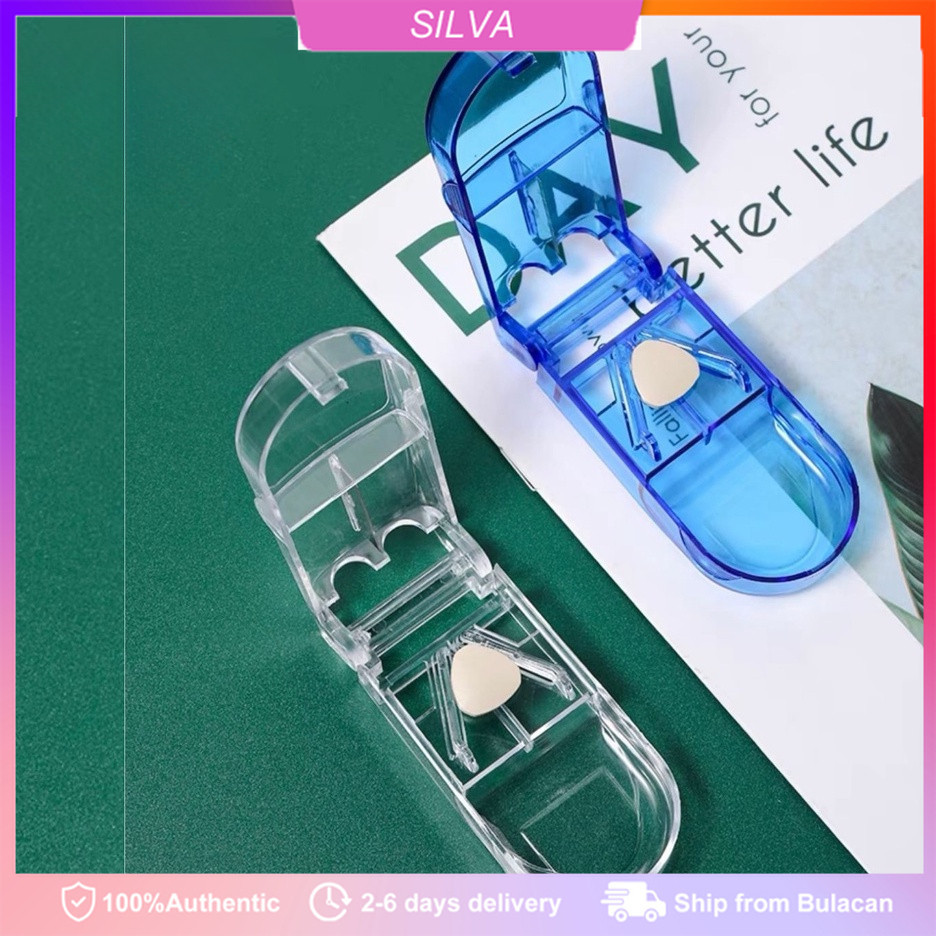 Tablet Pill Splitter Pill Cutter Box Portable Small Medicine Box Pill ...