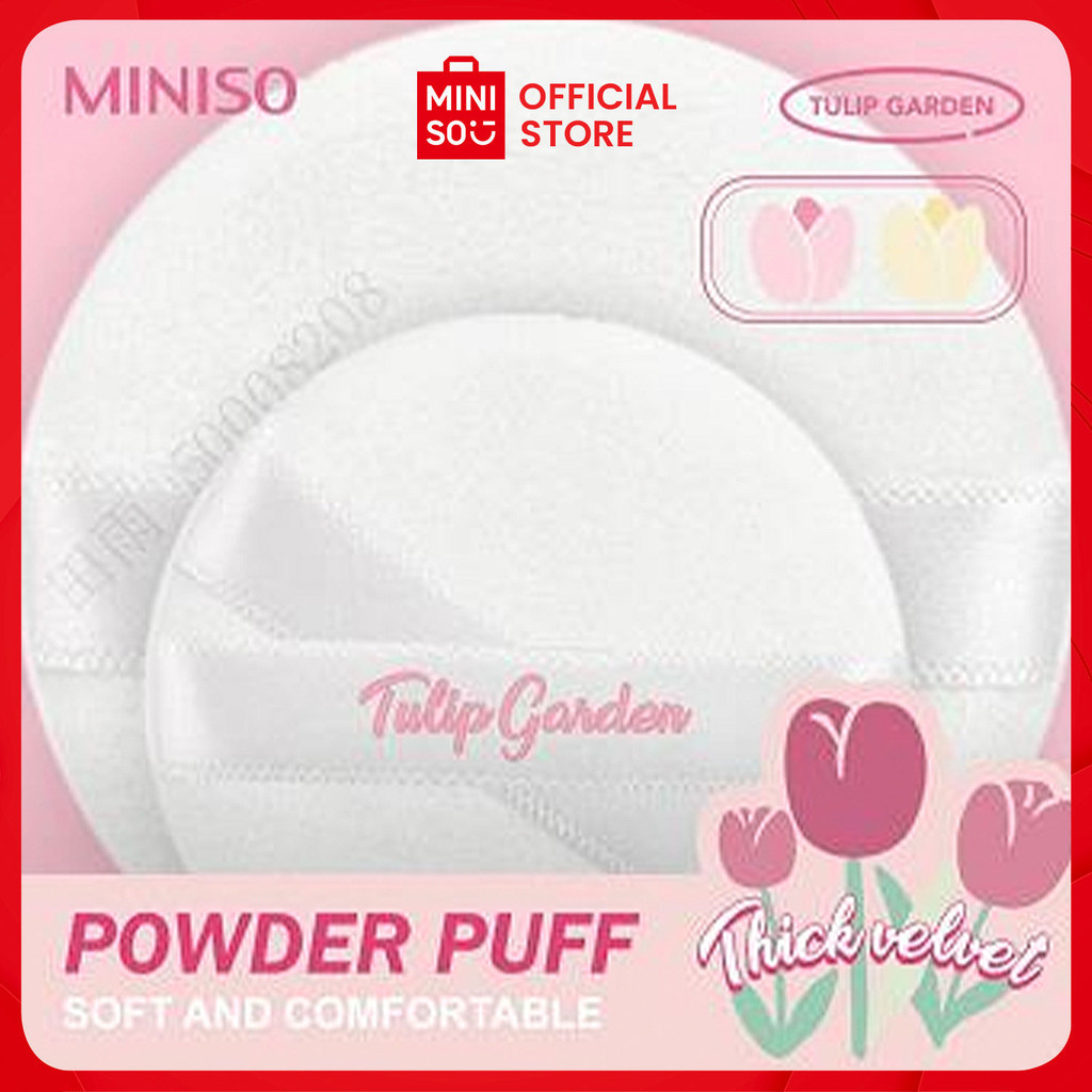 MINISO Tulip Garden Collection Extra Thick Makeup Puff 1+1 Set | Shopee ...