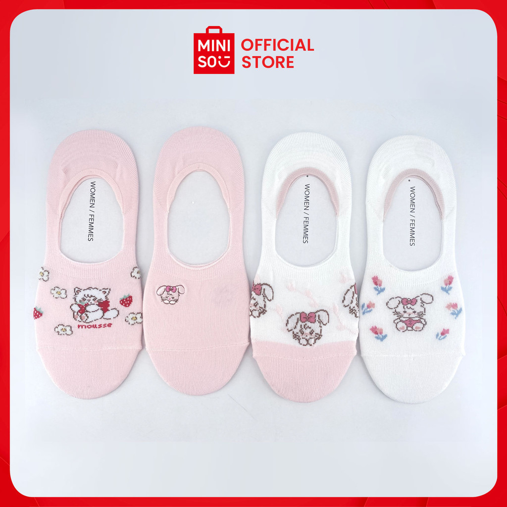 MINISO MIKKO Collection Pink Low-cut Socks (1 Pair) | Shopee Philippines