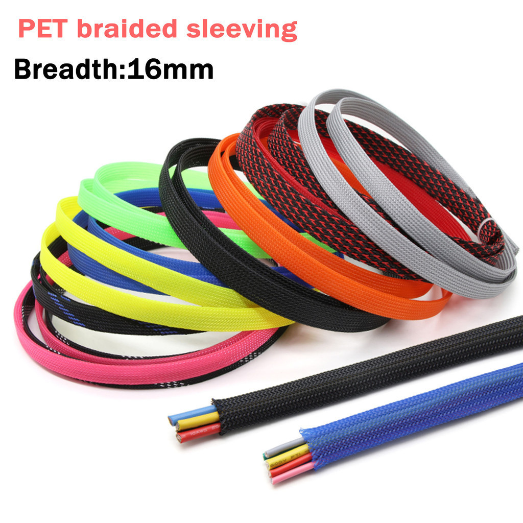 1 Meter Insulated PET Braid Sleeving Expandable Cable Sleeve Tight High ...