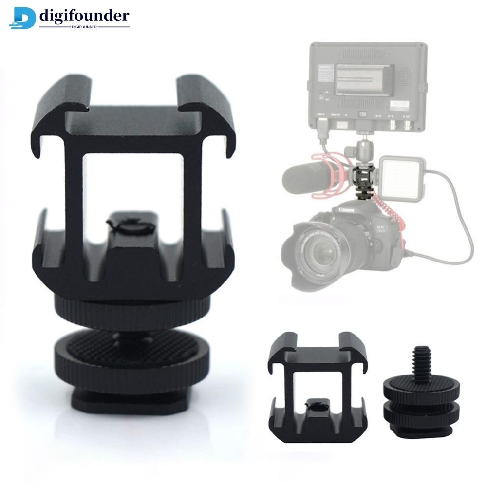 DIGIFOUNDER 1PC Camera Three-Head Hot Boot Seat 1/4 Screw Fill Light ...
