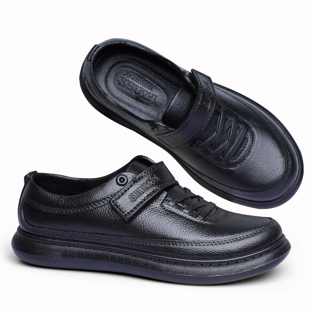 SHUTA kids men's black shoes school shoes for boys rubber weighty cod ...