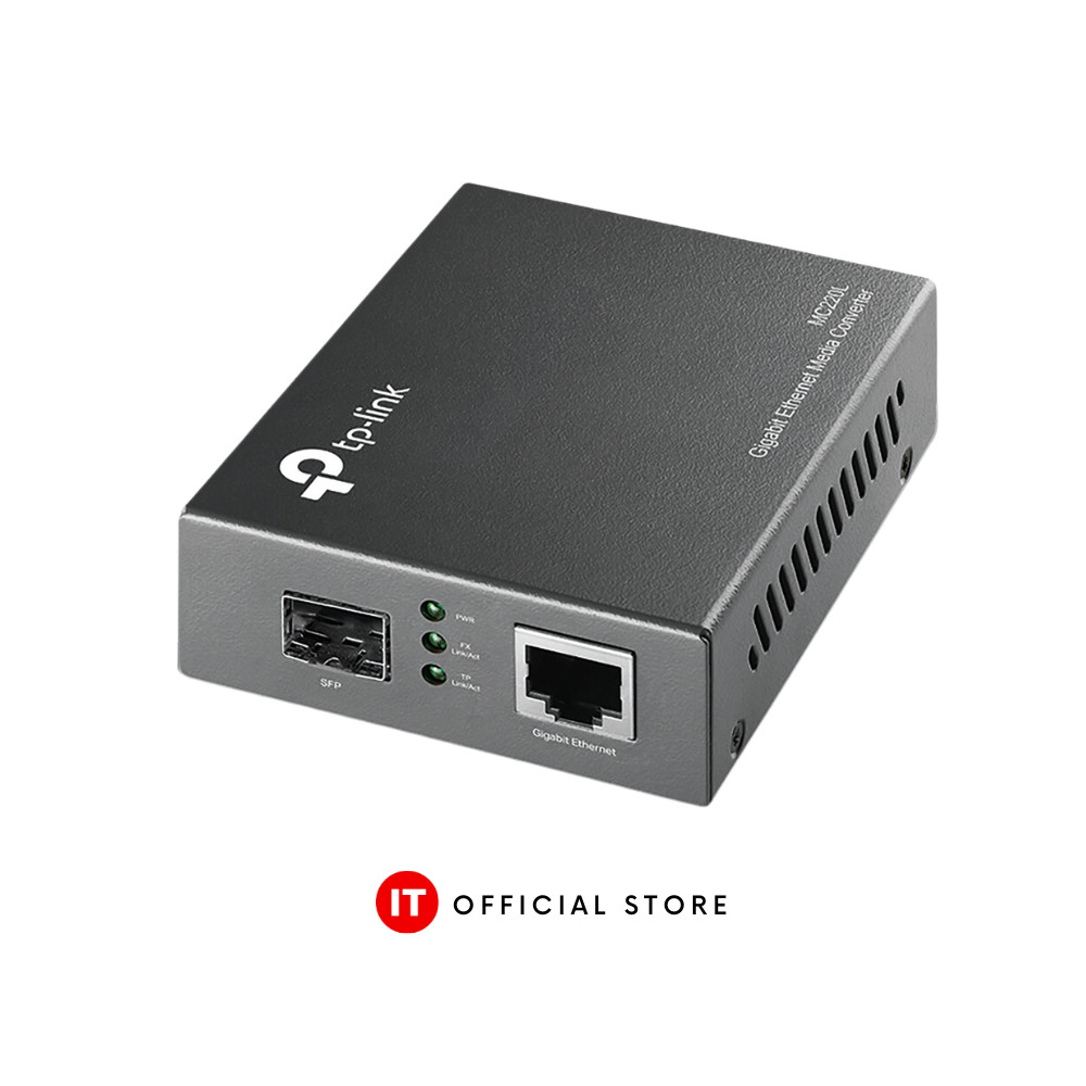 TP-Link MC220L -Gigabit RJ45 to 1G SFP MediaConverter, upto 0.55km for ...