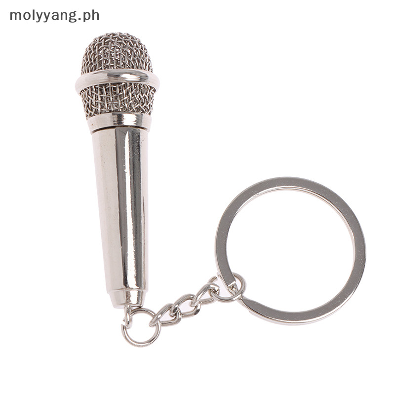 LYN Simulation microphone keychain creative gift personalized car bag ...