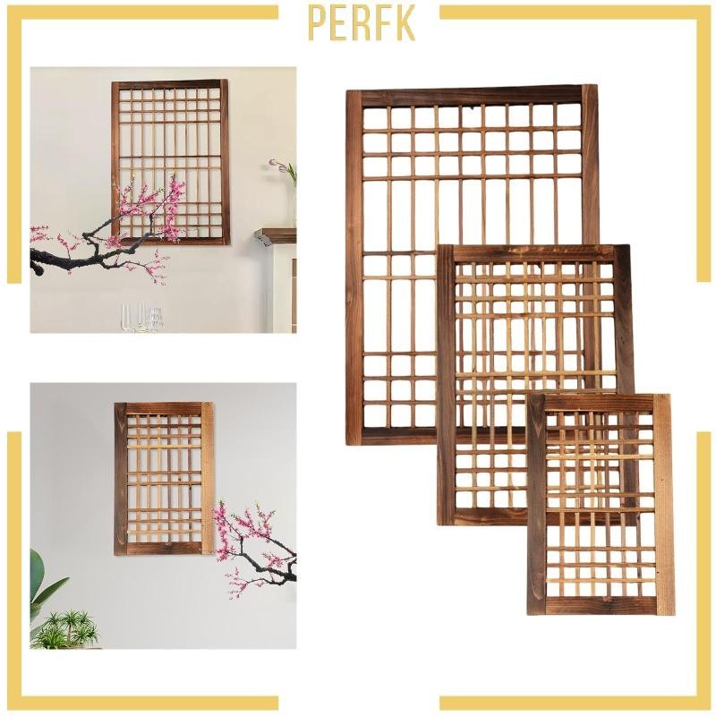 [Perfk] Wood Window Trellis Window Pane Wall Decor Decorative Country ...