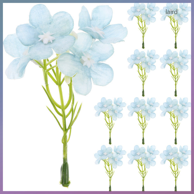 20 Pcs Artificial Flowers Party Florets Small Bunch Wedding Hydrangea ...