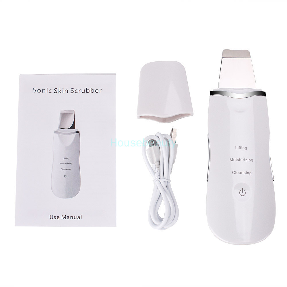 Ultrasonic Face Skin Scrubber Cleanser Blackhead Removal Machine Facial ...