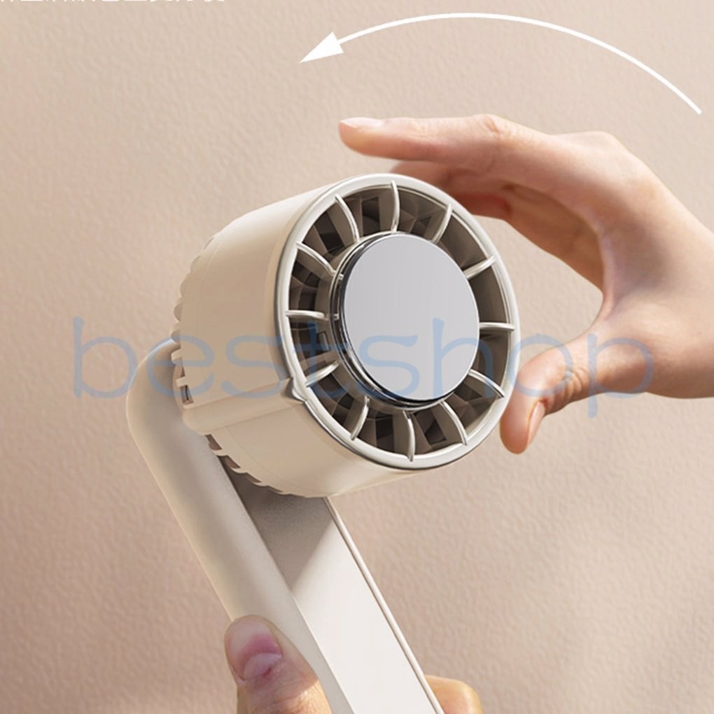 Semiconductor Cooling Hand Fan With Stainless Steel Surface LED Display ...