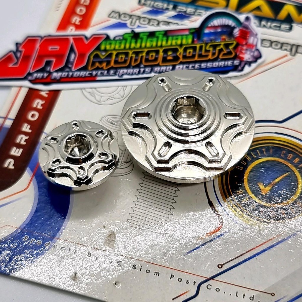 CNC V2 DUO CAP HONDA GEAR TYPE STAINLESS WAVE, XRM, RS, TMX | Shopee ...