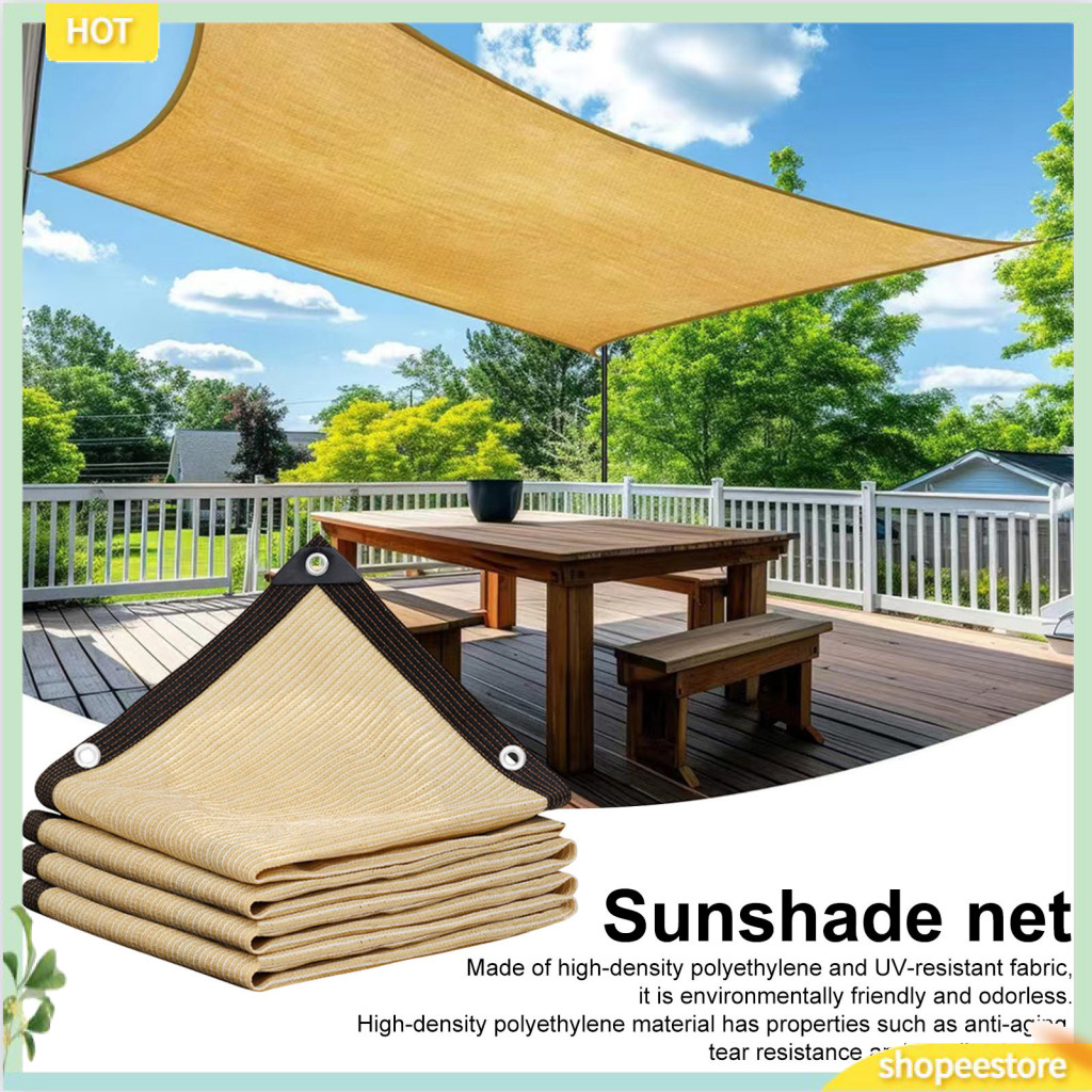 shopeestore| Patio Shade Net Tensile Strength Sun Shelter Premium Plant ...