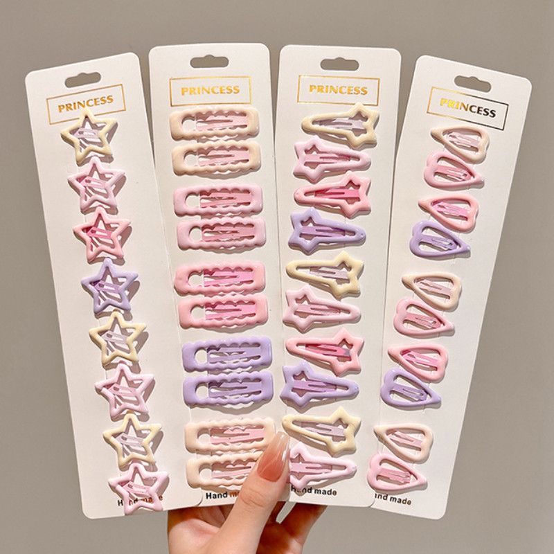 Korean Fashion Pink Star Hair Clip Girl Mini Hair Accessories | Shopee ...