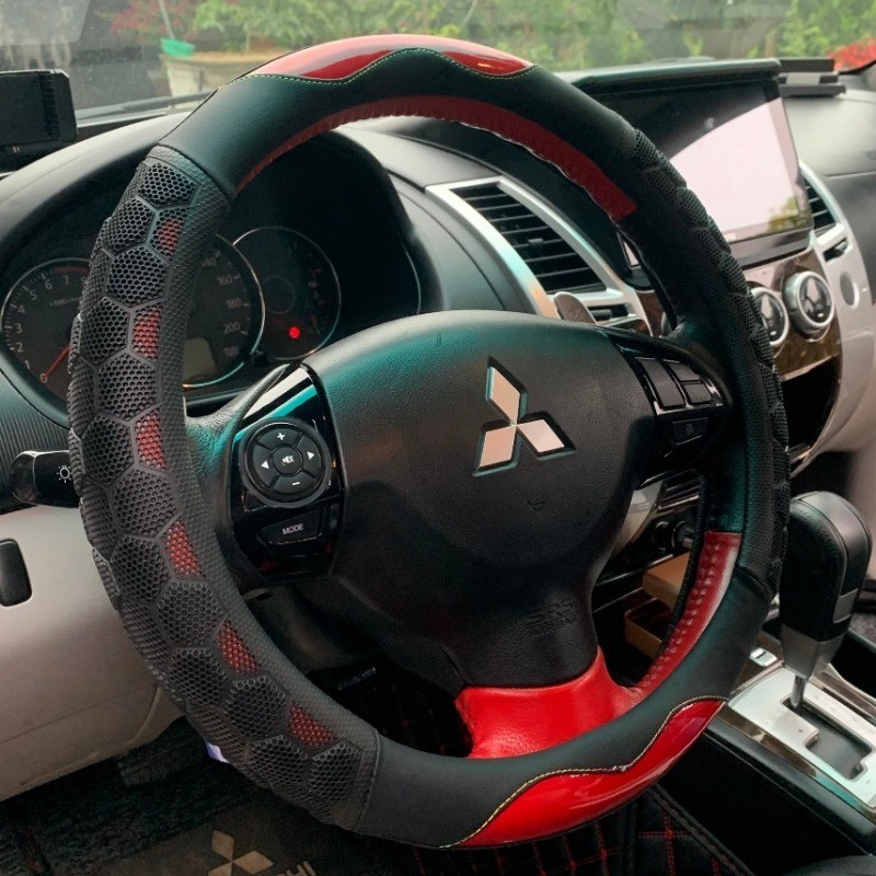 38cm Microfiber Leather Sport Car Steering Wheel Cover for Mitsubishi ...