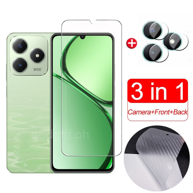 For Realme C63 Tempered Glass Full Cover Screen Protector for Realme C63 C60 C65 C67 4G 5G C51s ...