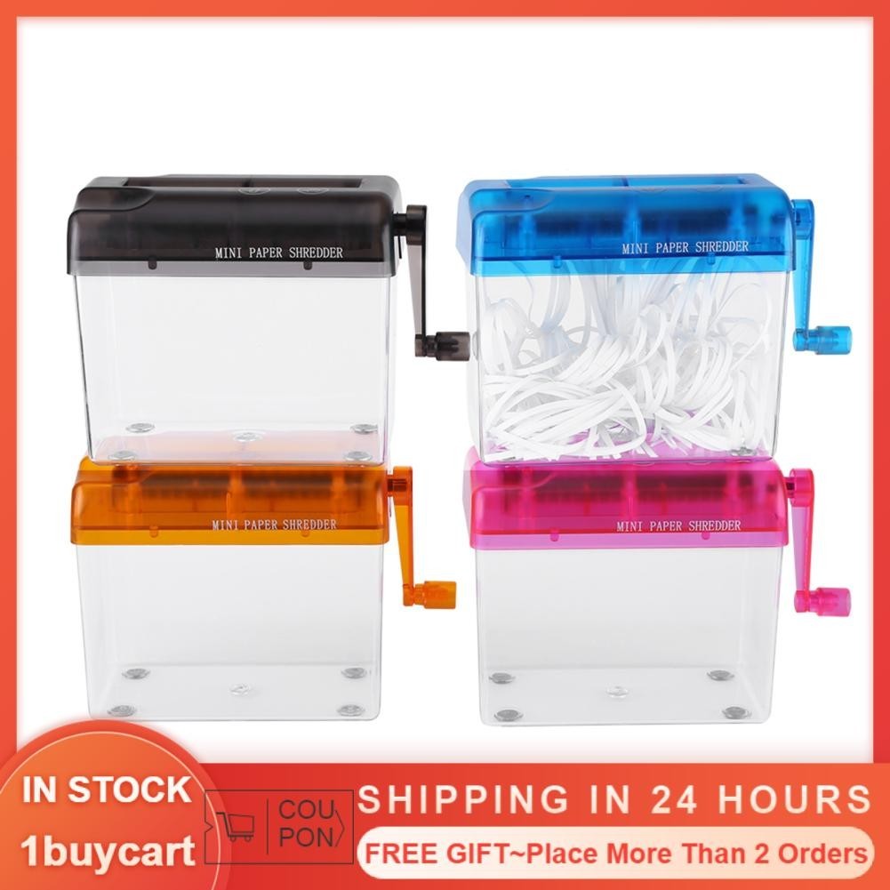 1buycart Manual Shredder Hand Crank File Paper Heavy Duty Color Cut for ...