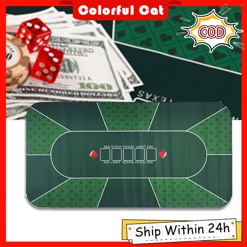 Portable Texas Blackjack Poker Mat Professional Poker Mat Rubber Poker ...