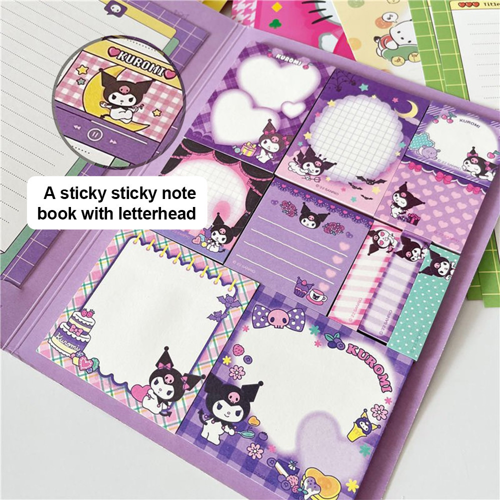 Cute Sanrio Stickers Notebook Kuromi Cute Stickers Memo Book Stickers ...