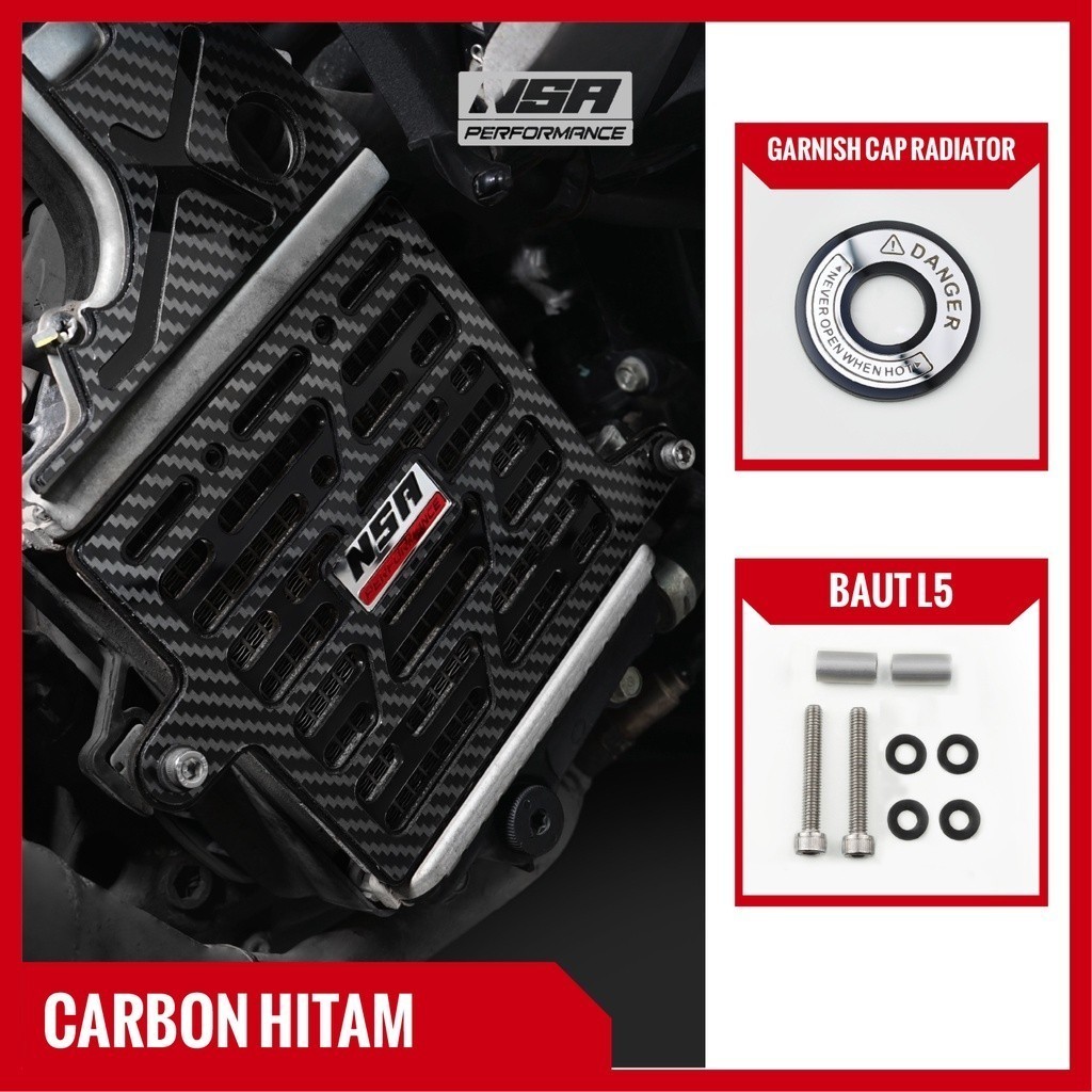 Nsa Radiator COVER CYPHER CARBON VARIO PCX NMAX AEROX ADV LEXI STYLO ...