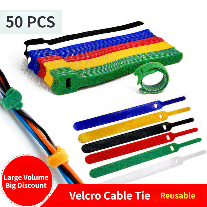 Velcro Wire Fixing Cable Trimmer Ties Straps Headphone Charging Data ...