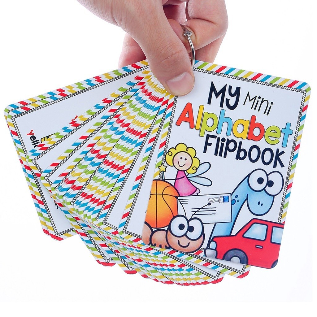 RQ+26 Letters Alphabet English Phonics Pocket Cards Baby Montessori ...