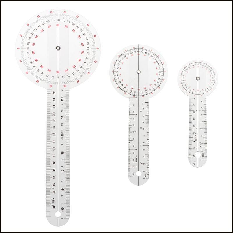 RUN Angle Rule Physio Goniometer Angle Protractor Inch Ruler Joint Bend ...