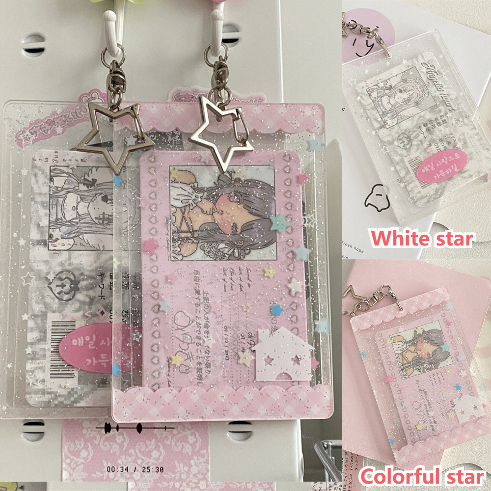 3 Inch/2R Acrylic Colorful Star Card Holder Shiny Star Kpop Idol Photo ...