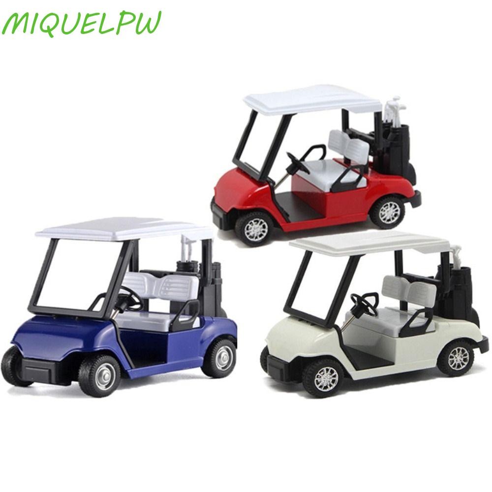 MIQUELPW Golf Cart Model, 1:20 Scale Pull-Back Miniature Golf Cart ...