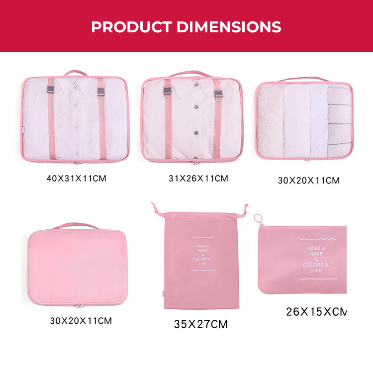 PNS Cross-Order Travel Storage Bag 7Piece Set Large Capacity Travel ...