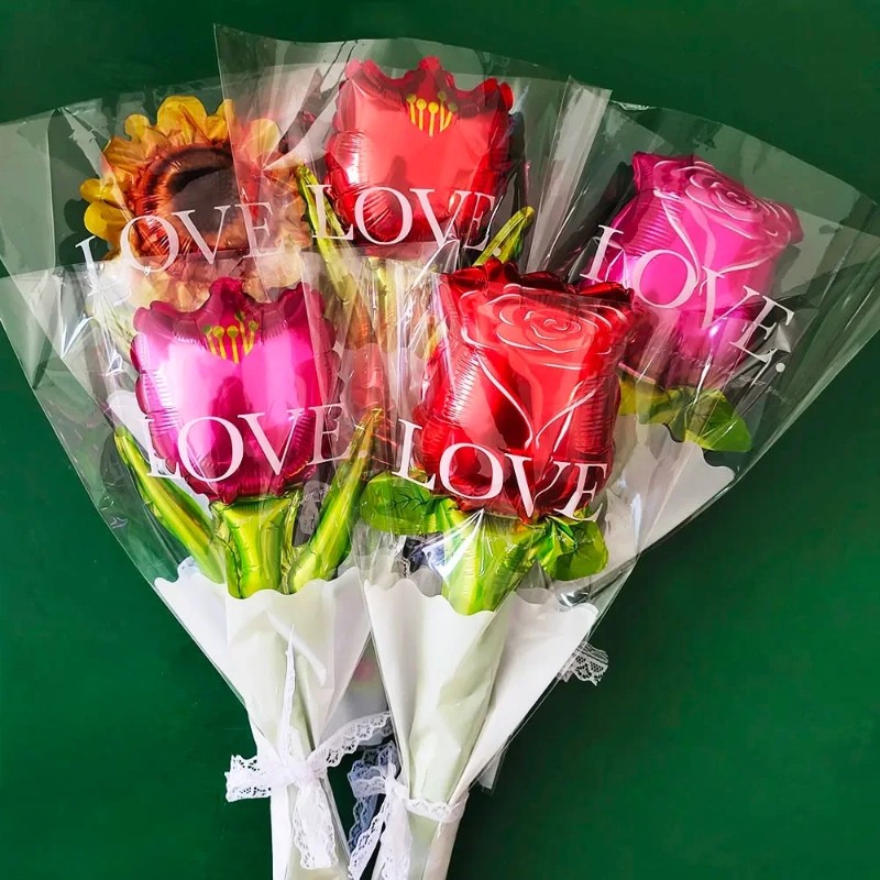 Handheld Roses Inflatable Balloon Gifts Party Wedding Birthday ...