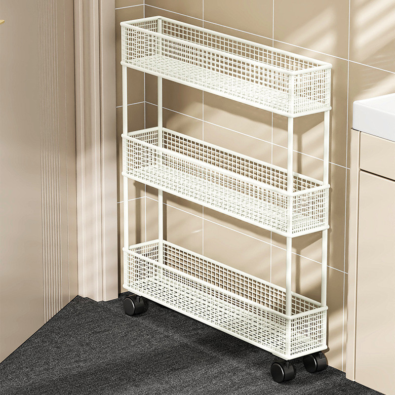 Bathroom Gap Storage Rack Behind Door Ultra Narrow Small Apartment Gap ...