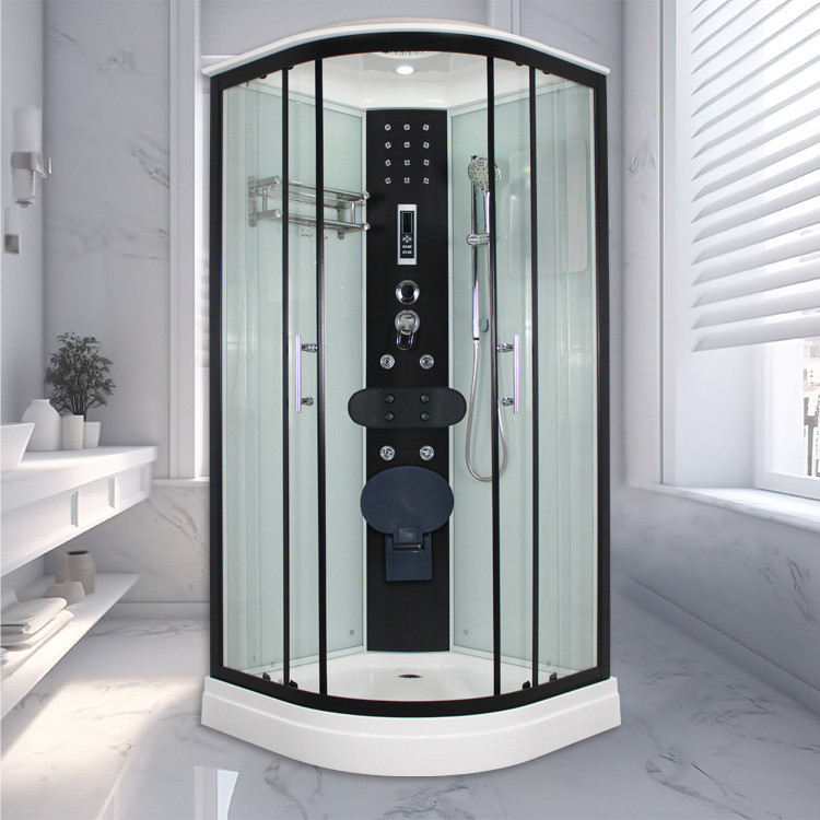 Integrated Shower Room Home Bathroom Fan-shaped Glass Simple Partition ...