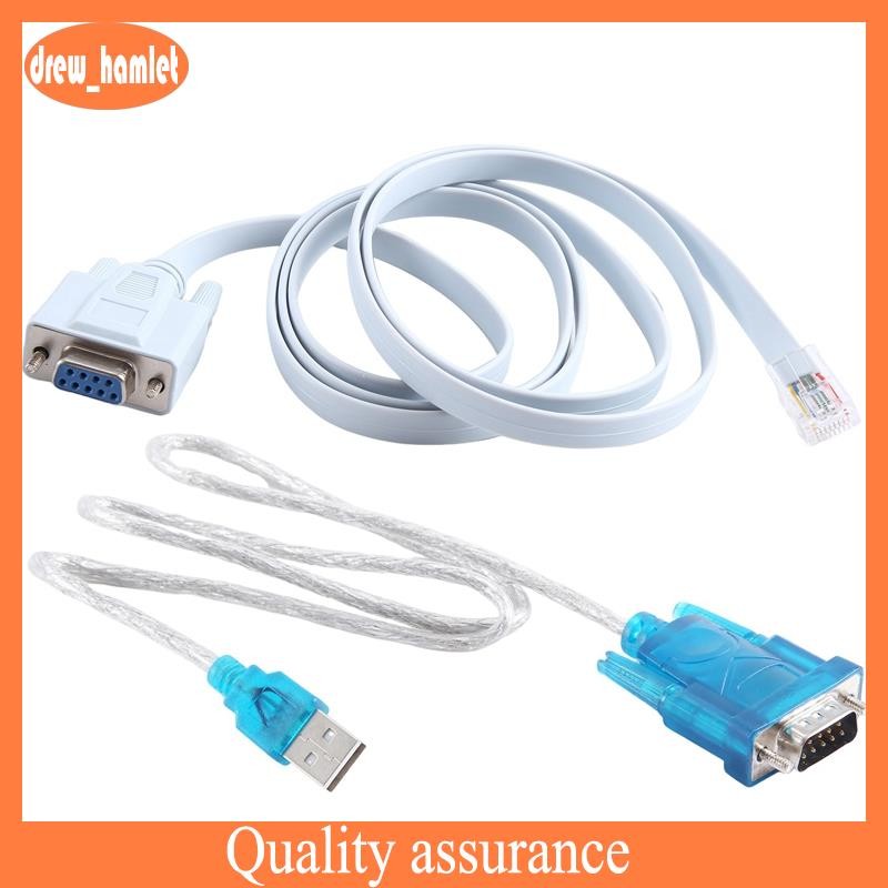 RJ45 Network Cable Serial Cable Rj45 to DB9 and RS232 to USB (2 in 1 ...