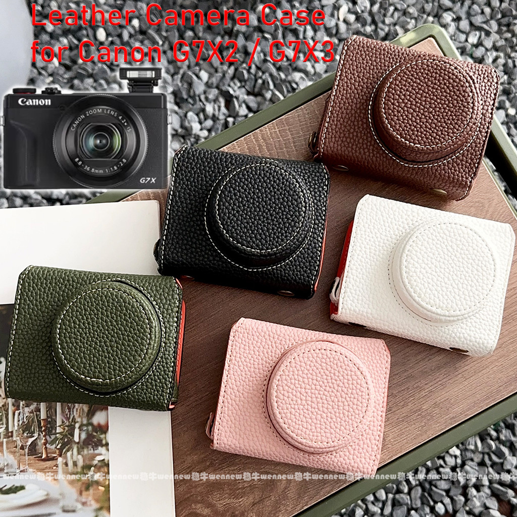 G7X3 G7X2 Casing PU Leather Camera Bag Case Cover for Canon Powershot ...