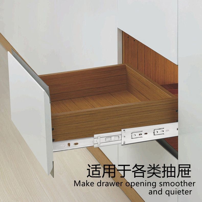 Stainless Steel Super Thick Cushioning Damping Drawer Guide Rail Press ...
