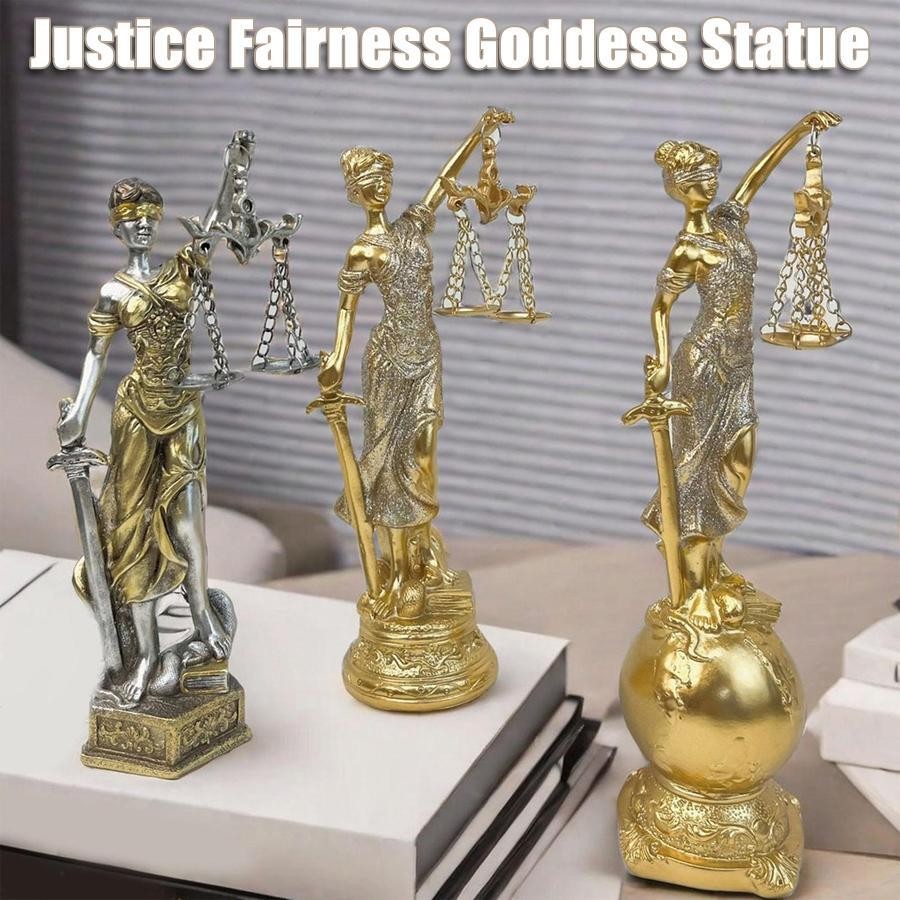 Blind Goddess Of Justice Sculpture Fairness Justice Lady Statue Greek ...