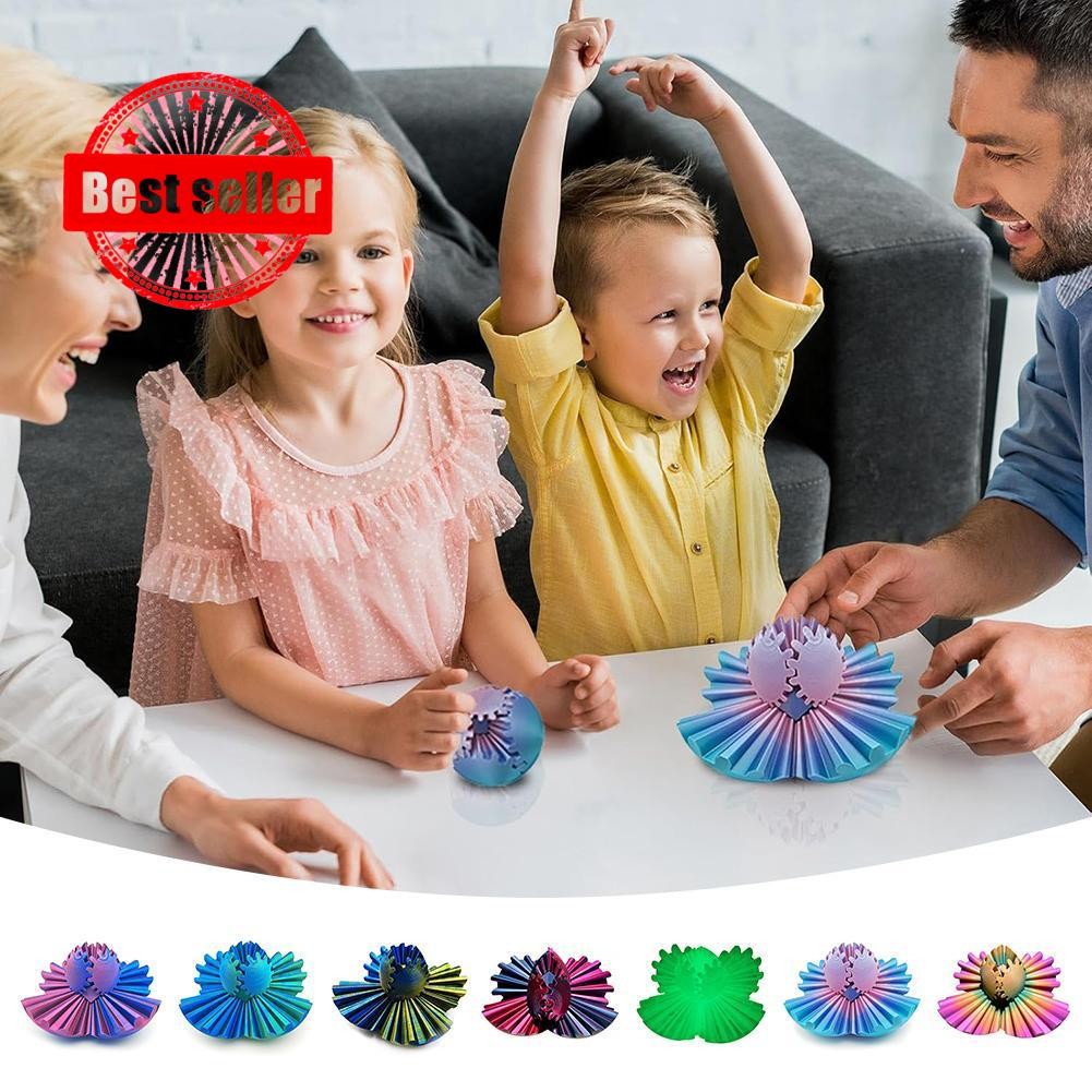 Portable 3d Printed Gear Ball Fidget Toys Spin Ball Relief Kids Gift ...