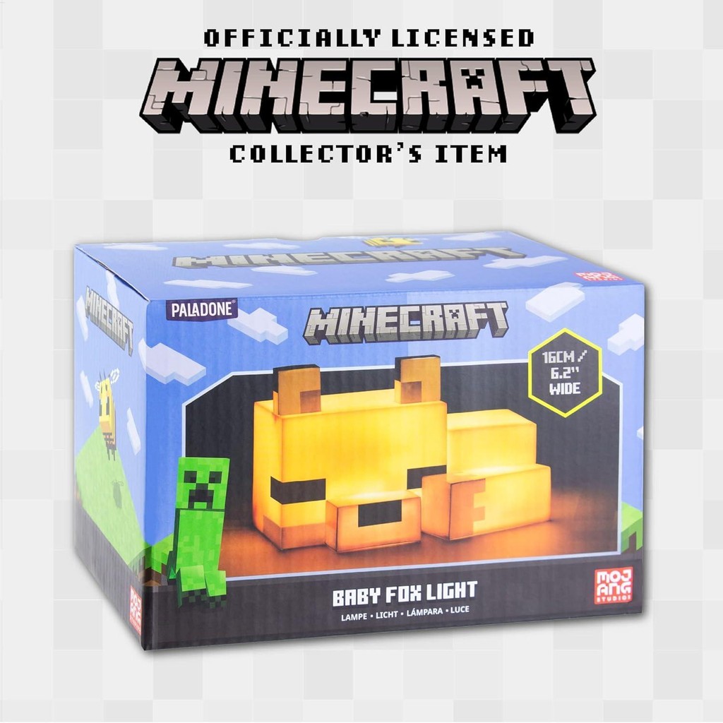 Minecraft Fox Night Light, Soft Orange Glow, Pixel Style Lamp, Decor ...
