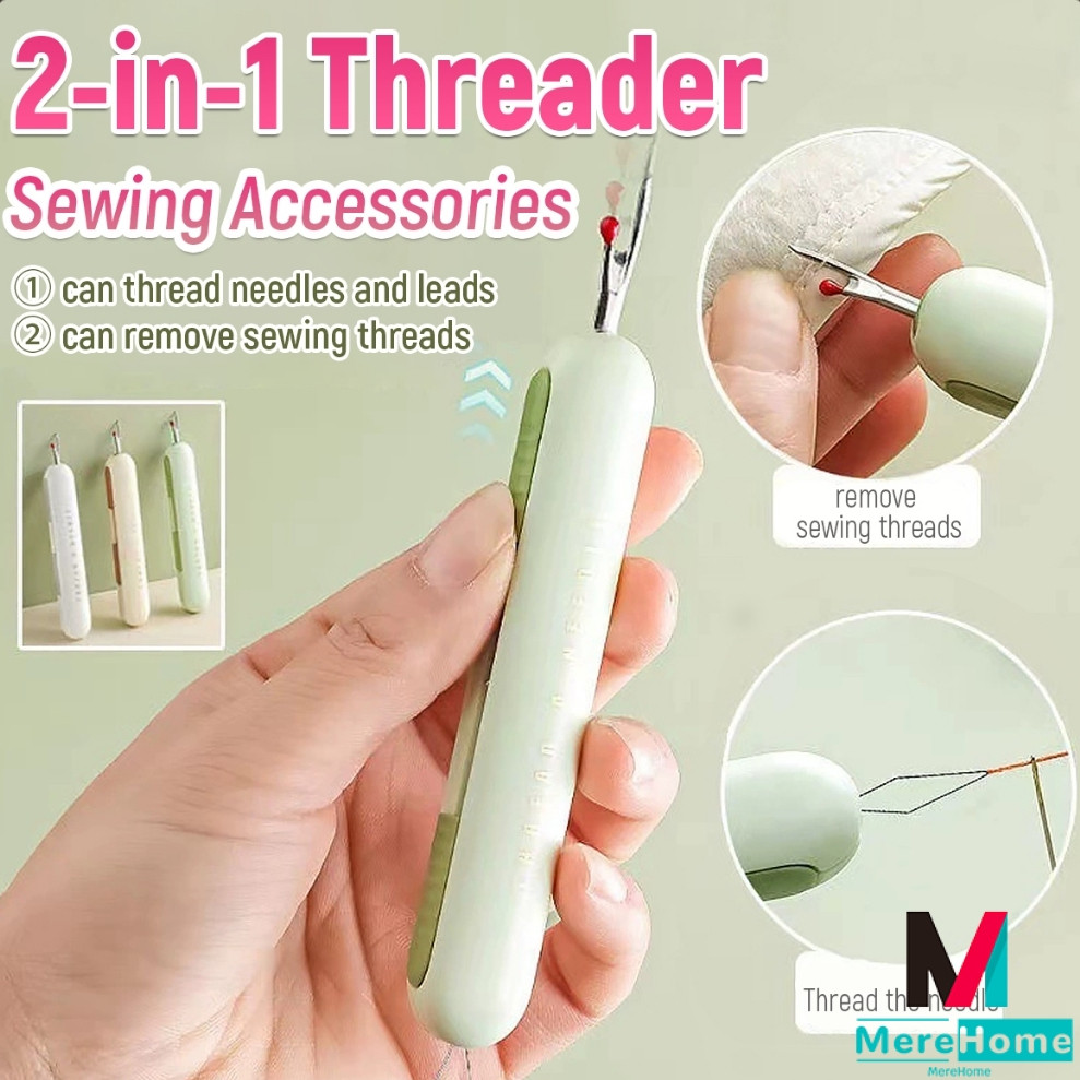 2 in 1 Multifunctional Thread Seam Ripper Needle Threader Household ...