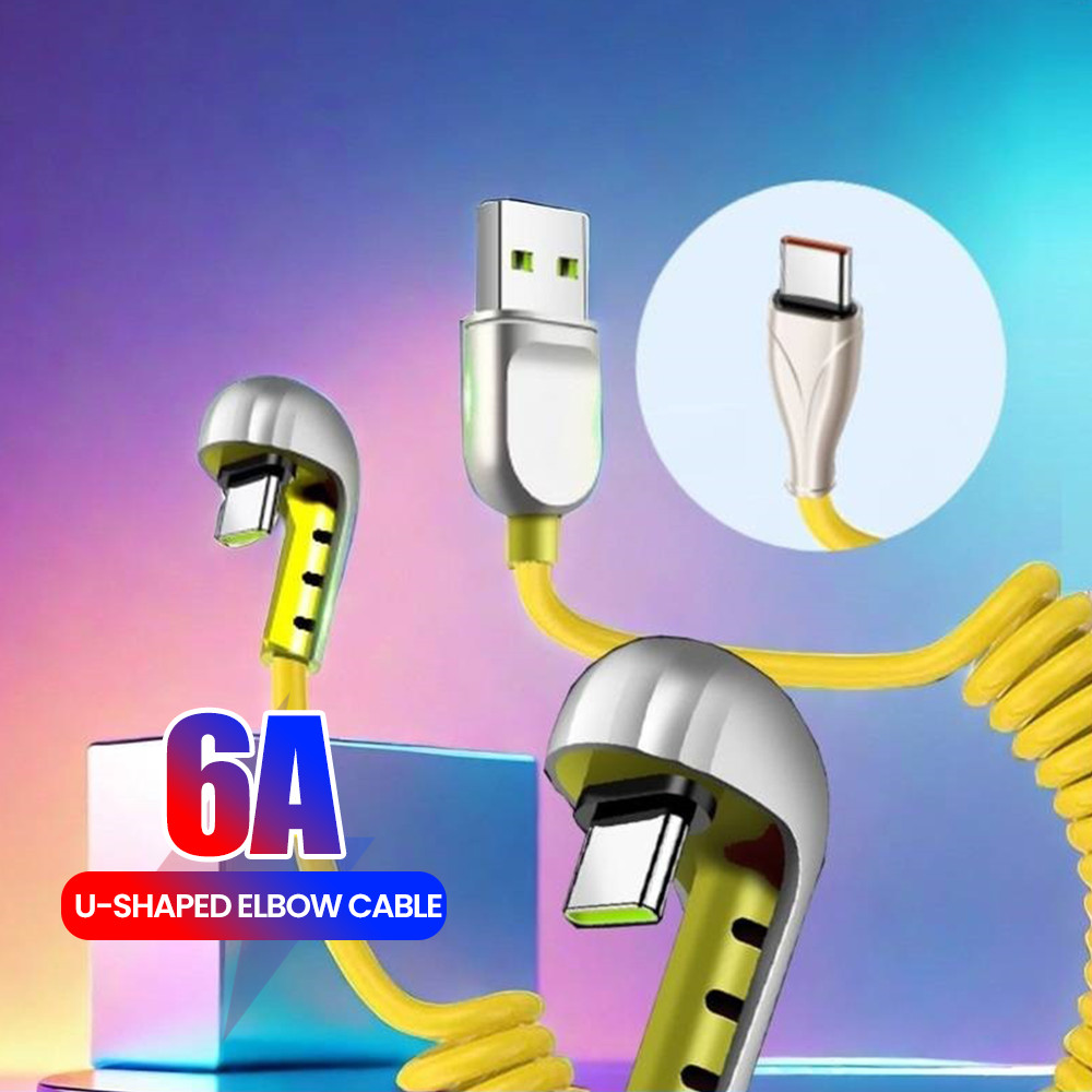 Twitch 6A Super U-Shaped Elbow Super Fast Charging PD Type C to Type C ...