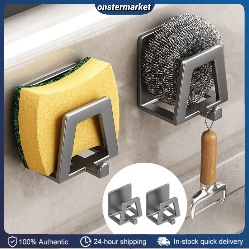Kitchen Sink Drain Drying Sponges Racks Stainless Steel Sponge Holder ...