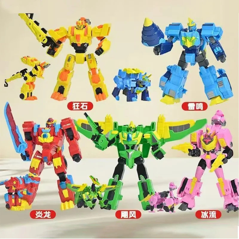 New Gogo Dino Mecha Gogoking Robot Transform Combined Dinosaur Base Hot ...