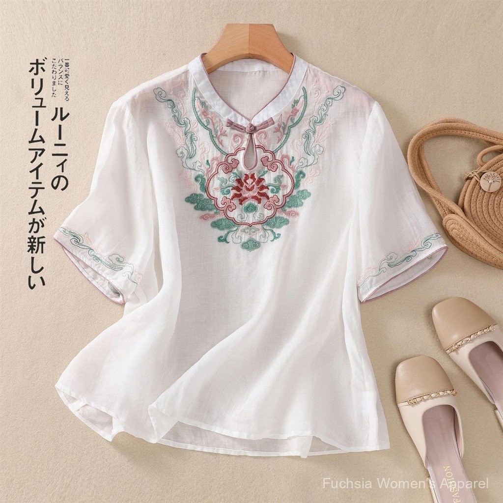 Blouse for Women Barong Blouse Cotton and Linen Blouse for Women Plus ...