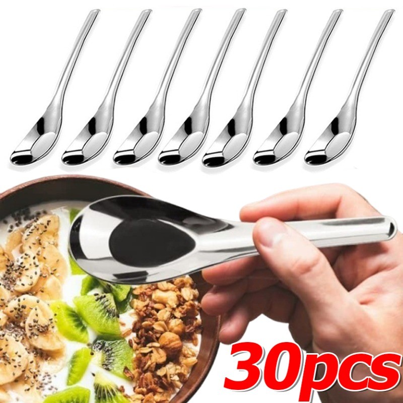 5-30Pcs Stainless Steel Chinese Soup Spoon / Deepened Large Capacity ...