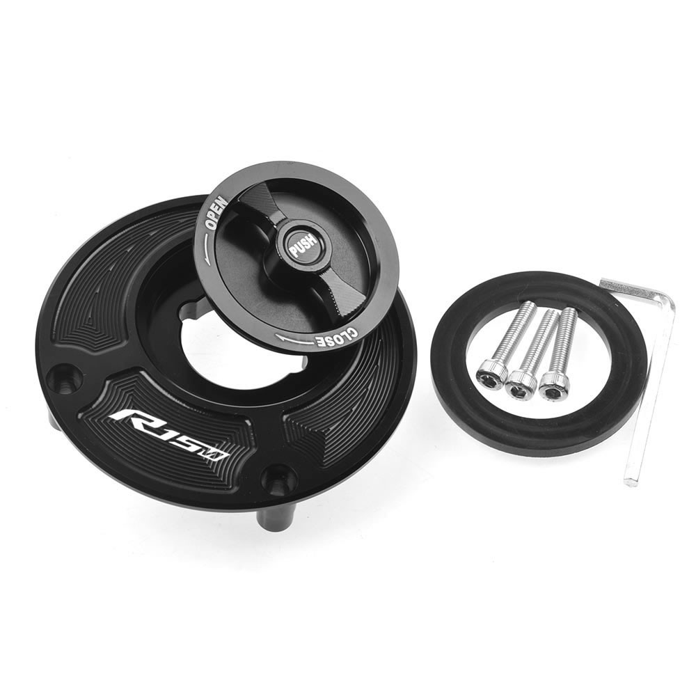 For YAMAHA YZF R1 R1M R7 R6 R15 R15M R3 Fuel Gas Tank Cover Quick Release Rotate Aluminum Oil ...