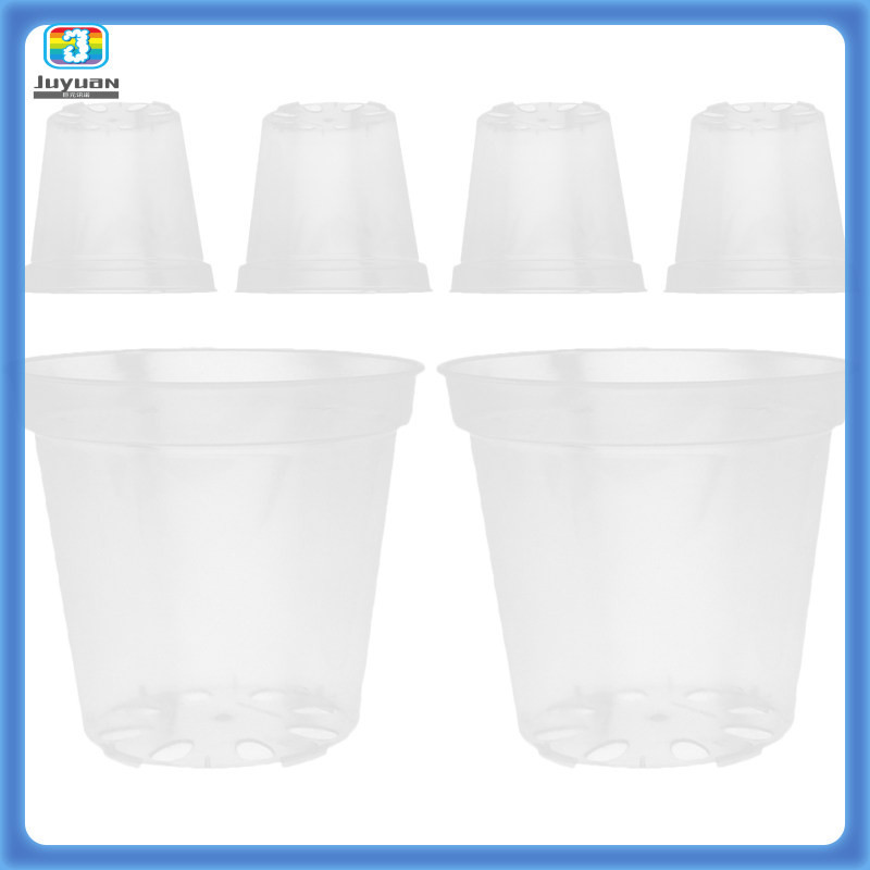 6 Pcs Transparent Flower Pot Plant Root Growing Pots 12 Inch Gardening ...