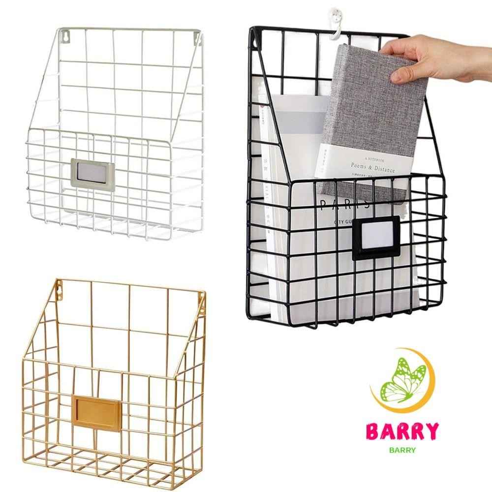 BARRY Magazine File Holder, Wall Mounted Easy To Install Mail Organizer ...