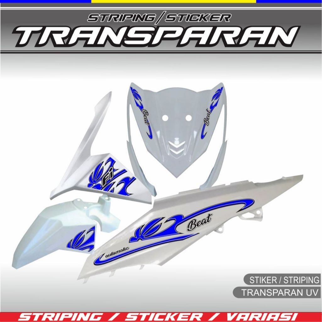 Striping BEAT PGM FI TRANSFARAN UV VARIATIONS STICKER LIS HONDA BEAT FI ...