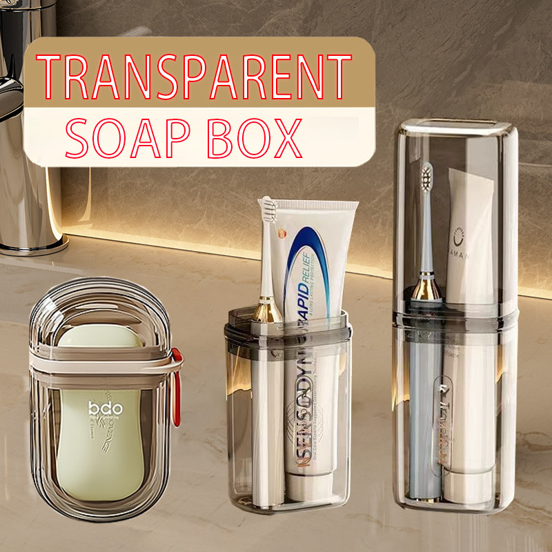 Transparent Soap travel case With Lid, Sealed For Draining,Travel ...