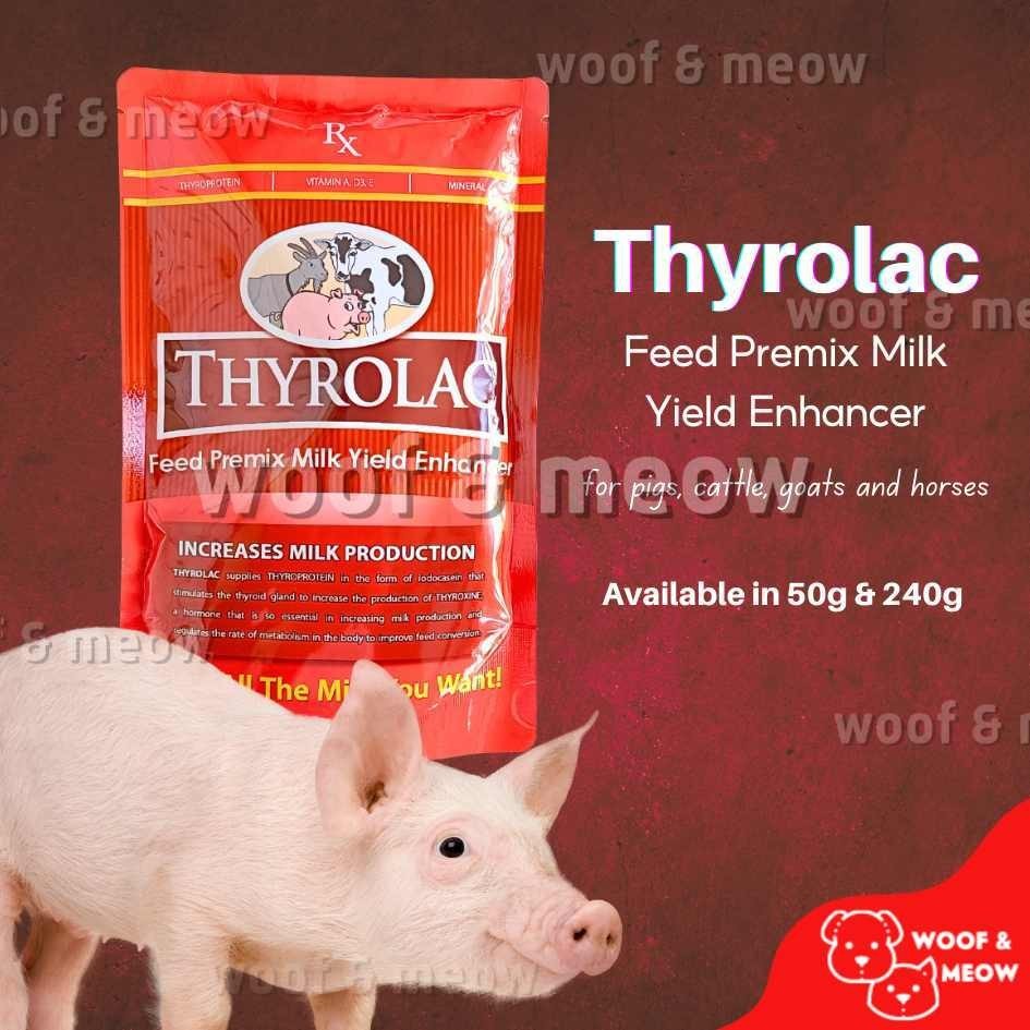 Thyrolac 50g & 240g Feed Premix Milk Yield Enhancer for pigs, cattle ...
