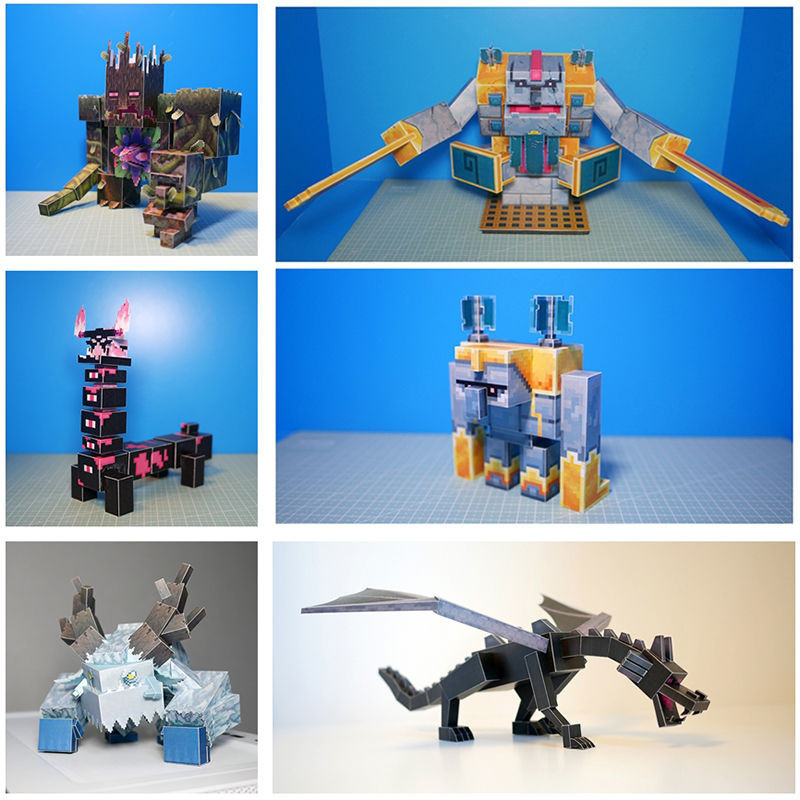 Papercraft My World DungeonBOSSStorm Puppet Redstone Puppet Frost ...